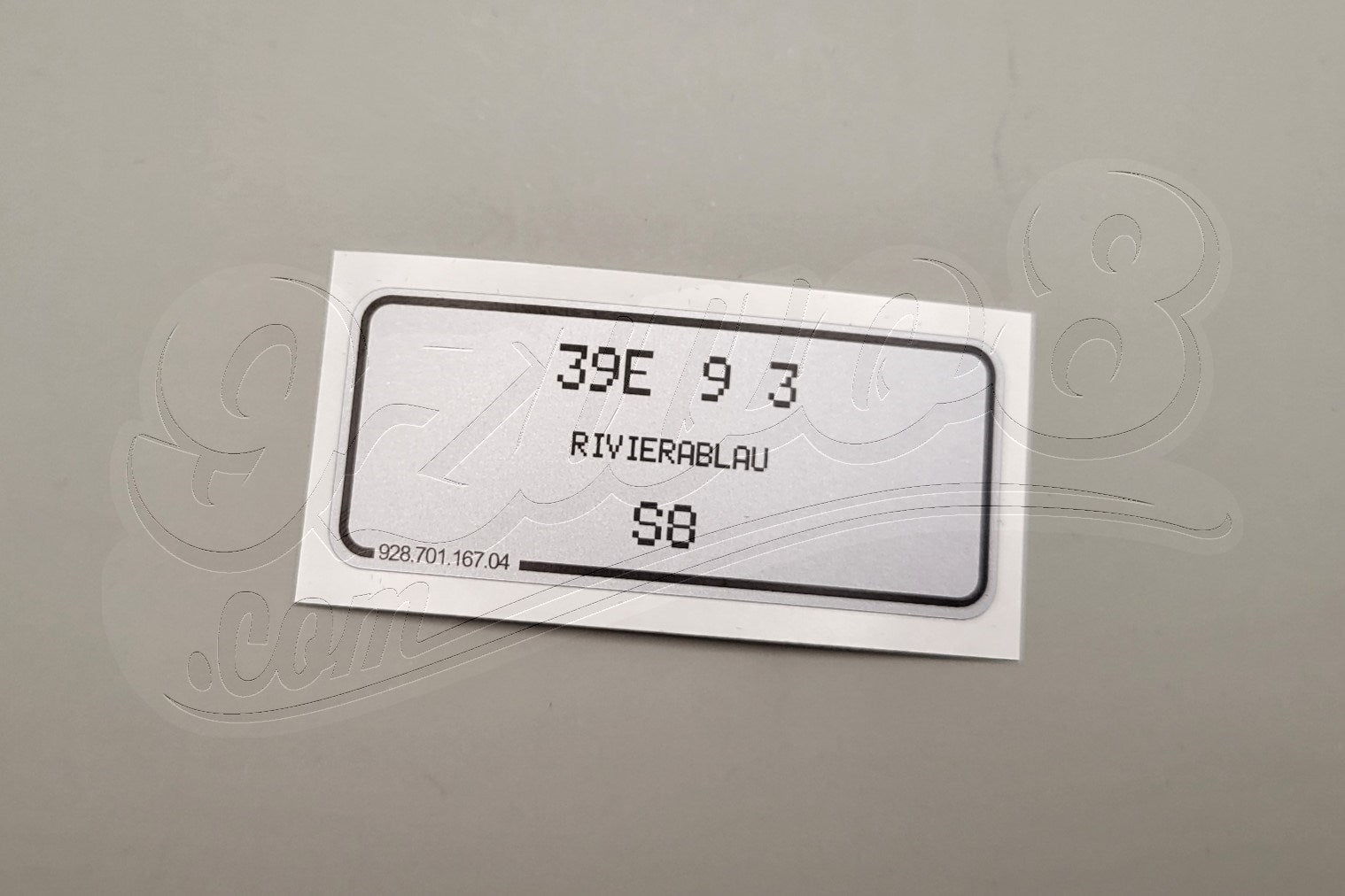 Aufkleber Rivierablau - Porsche Farbcode 39E – 9zwo8